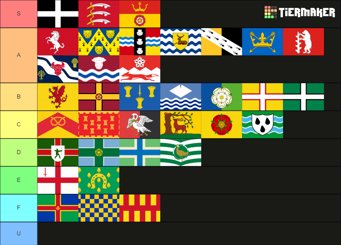 Flags of British Ceremonial Counties Tier List (Community Rankings ...