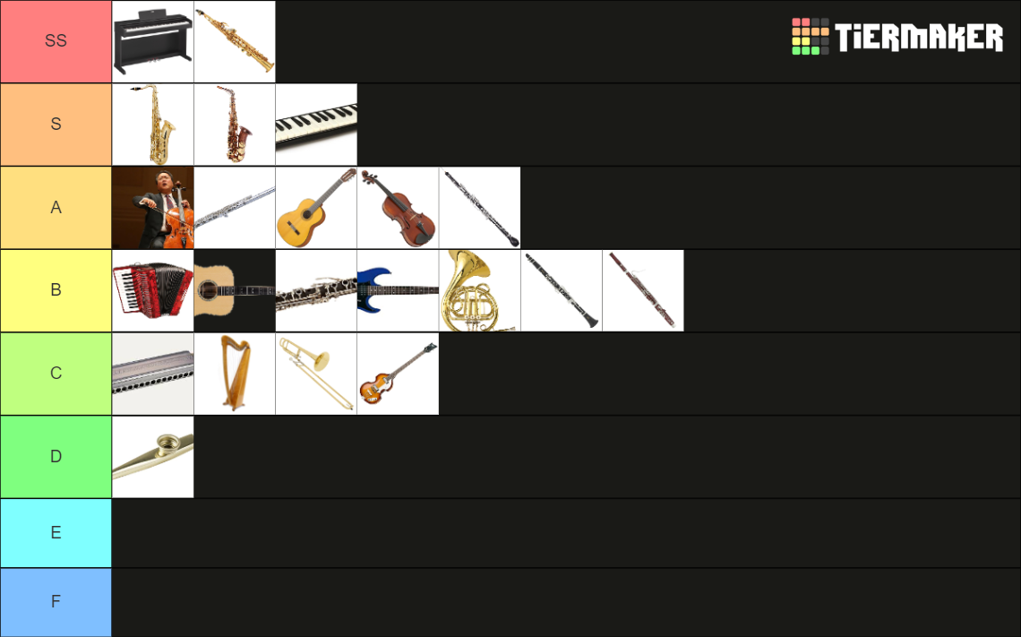 Instruments Tier List (Community Rankings) - TierMaker