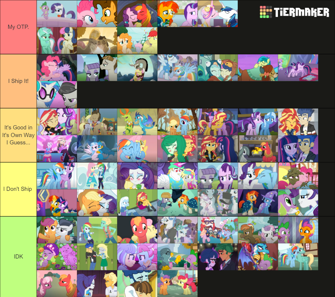 My Little Pony Ships Tier List (Community Rankings) - TierMaker
