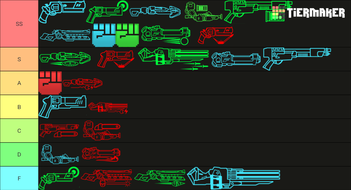 ULTRAKILL FULL WEAPONS TIER LIST Tier List (Community Rankings) - TierMaker