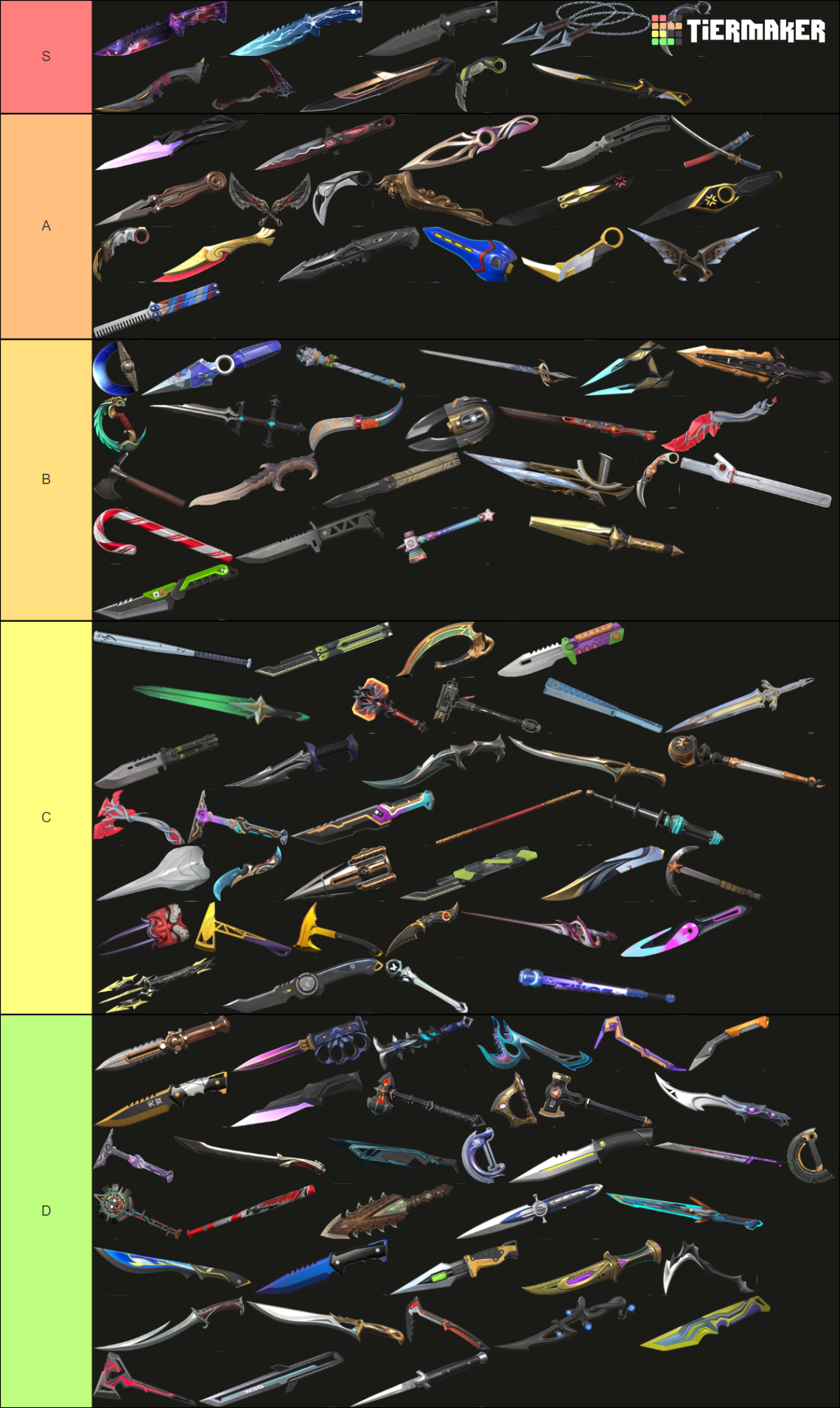 Valorant Melee / Knife Skins (October 2024) Tier List (Community ...