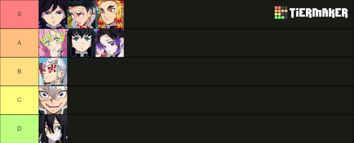 Demon Slayer Hashira Tier List (Community Rankings) - TierMaker