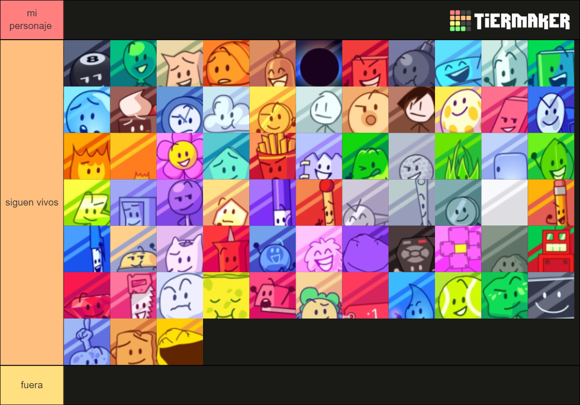 BFDI Guess Who Tier List (Community Rankings) - TierMaker