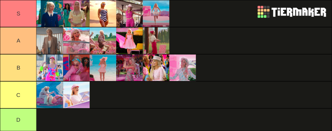 Barbie's Live Action Movie Outfits [UPDATED] Tier List (Community ...