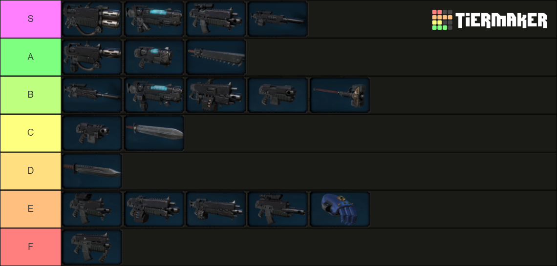 Space Marine 2 Weapons Tier List (Community Rankings) - TierMaker