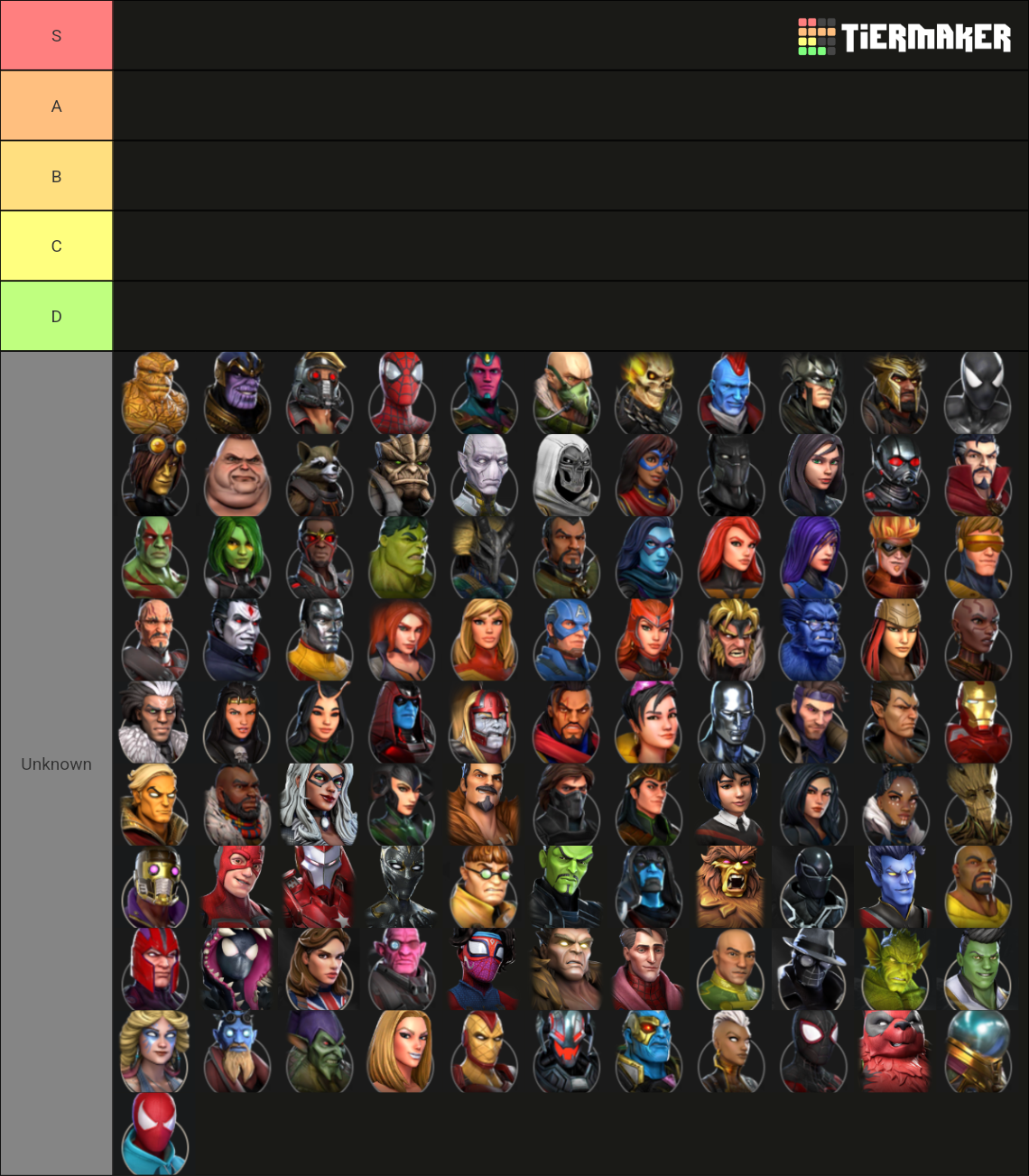 Marvel Strike Force - All Characters (Updated) Tier List (Community ...