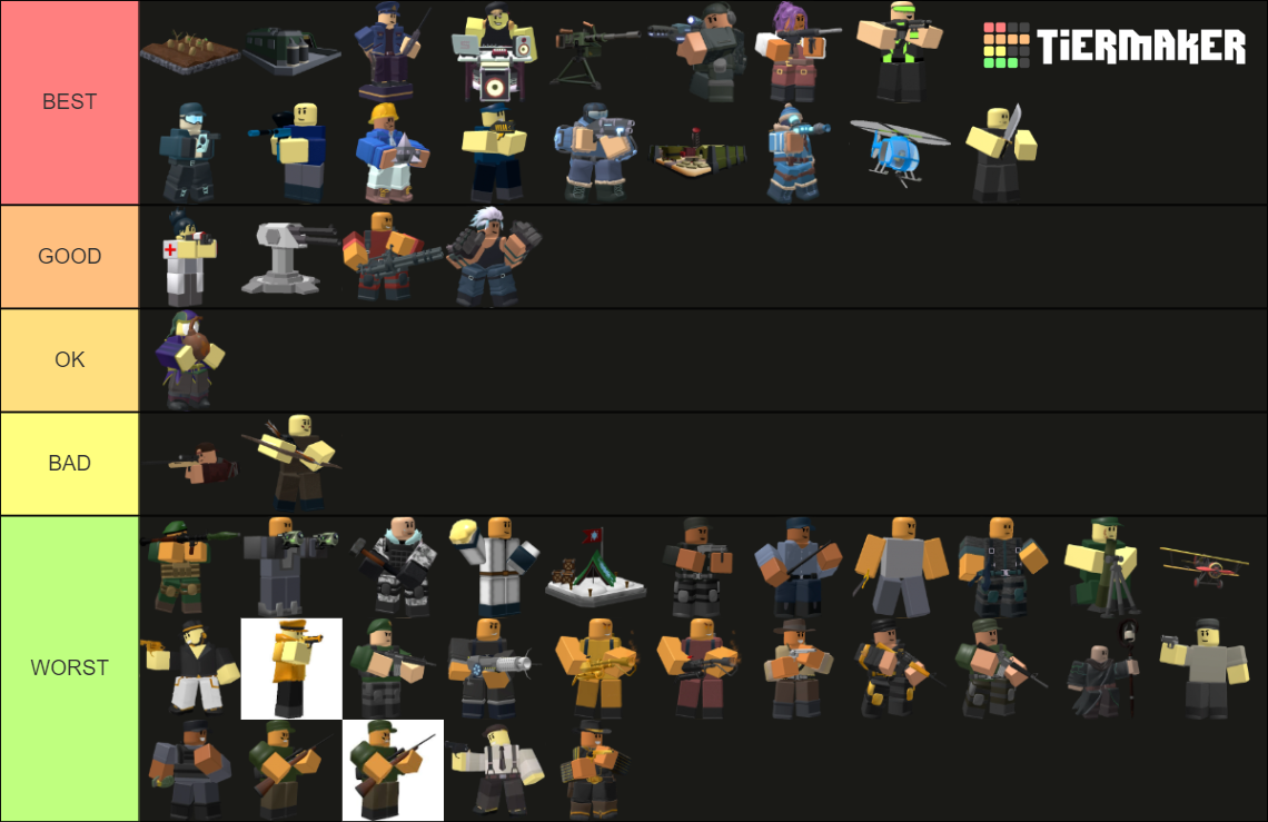 ALL TDS TOWERS 2024! Tier List (Community Rankings) - TierMaker