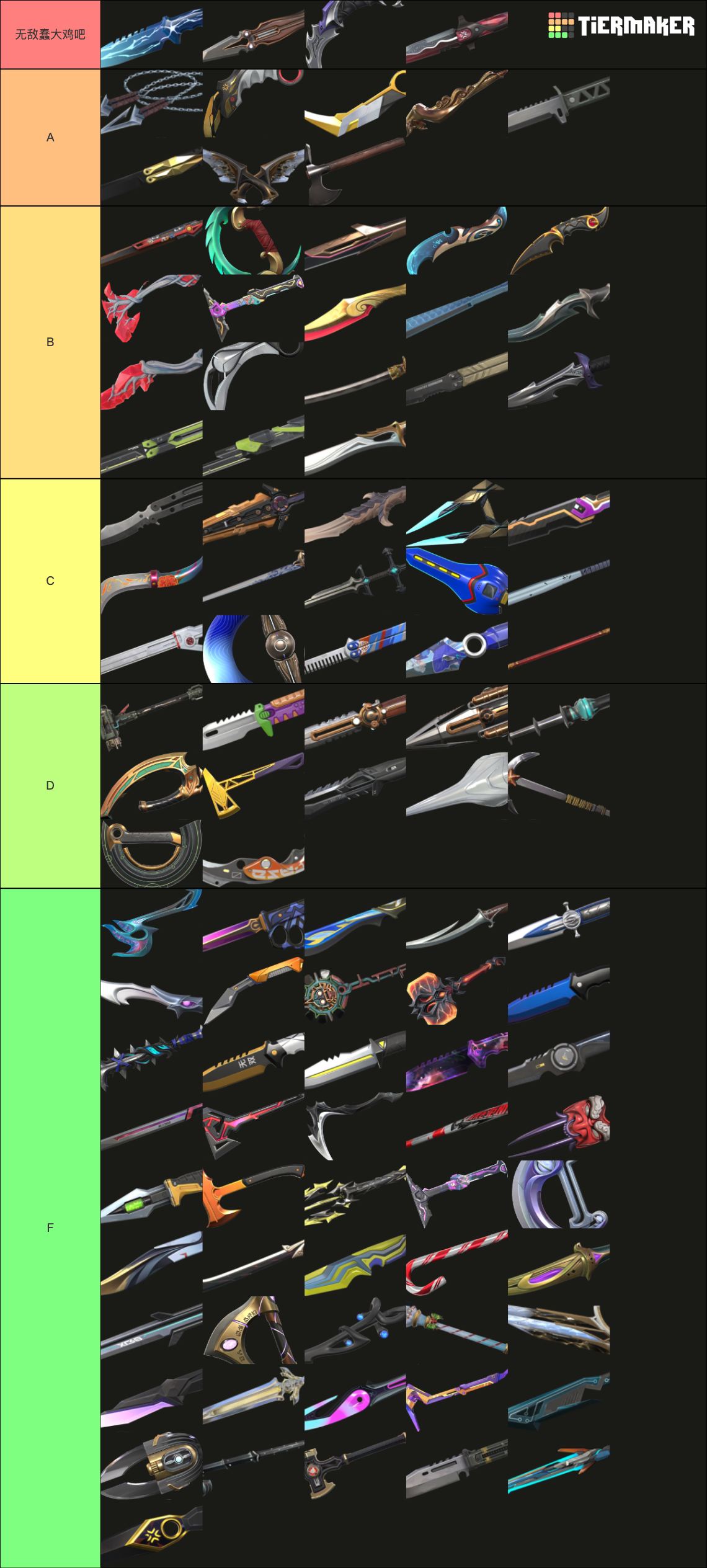 Valorant Melee (as of MK.VII Liberty) Tier List (Community Rankings ...