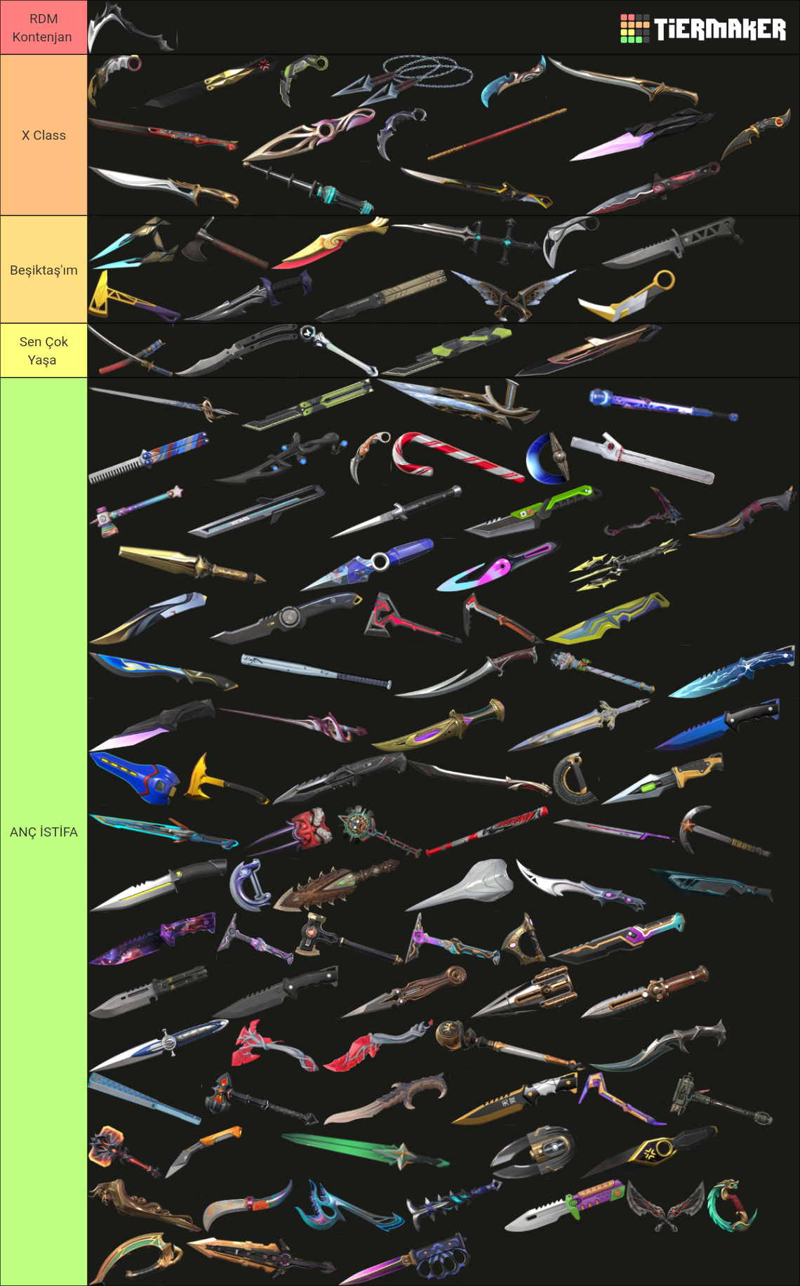Valorant Melee / Knife Skins (October 2024) Tier List (Community ...