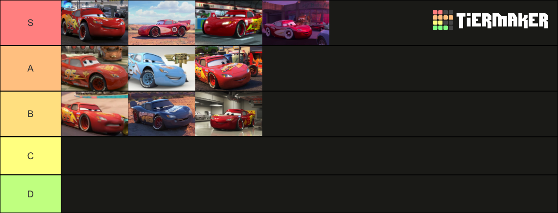 Lightning McQueen Paint Jobs Tier List (Community Rankings) - TierMaker
