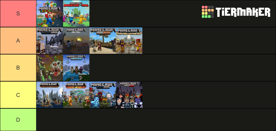 Minecraft Mash-Up Packs Tier List (Community Rankings) - TierMaker