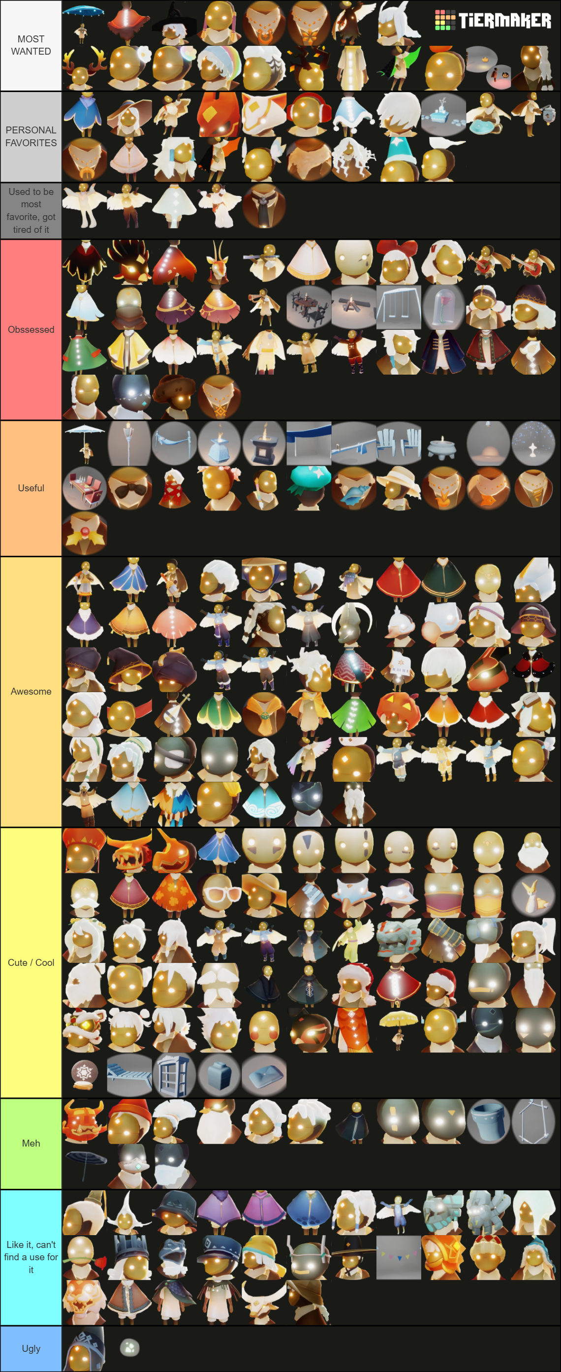 Sky: COTL - ALL Seasonal & Event Cosmetics Tier List (Community ...
