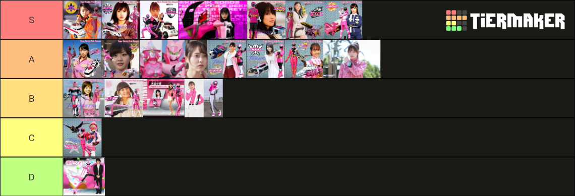 The most beatiful Pink Super Sentai Tier List (Community Rankings) - TierMaker
