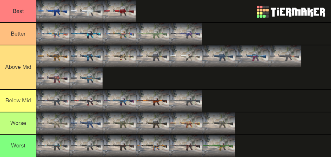 Counter-Strike 2 (CS2): All M4A1-S Skins (Feb 2024) Tier List ...