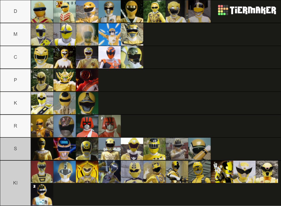 Super Sentai Yellow and Orange Rangers Tier List (Community Rankings) - TierMaker