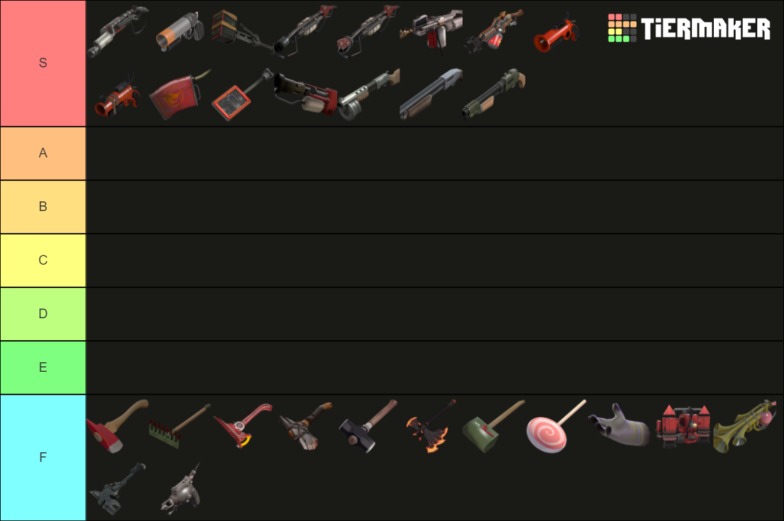 TF2 Pyro Weapon Tier List (Community Rankings) - TierMaker TF2 Pyro Weapon Tier List (Community Rankings) - TierMaker