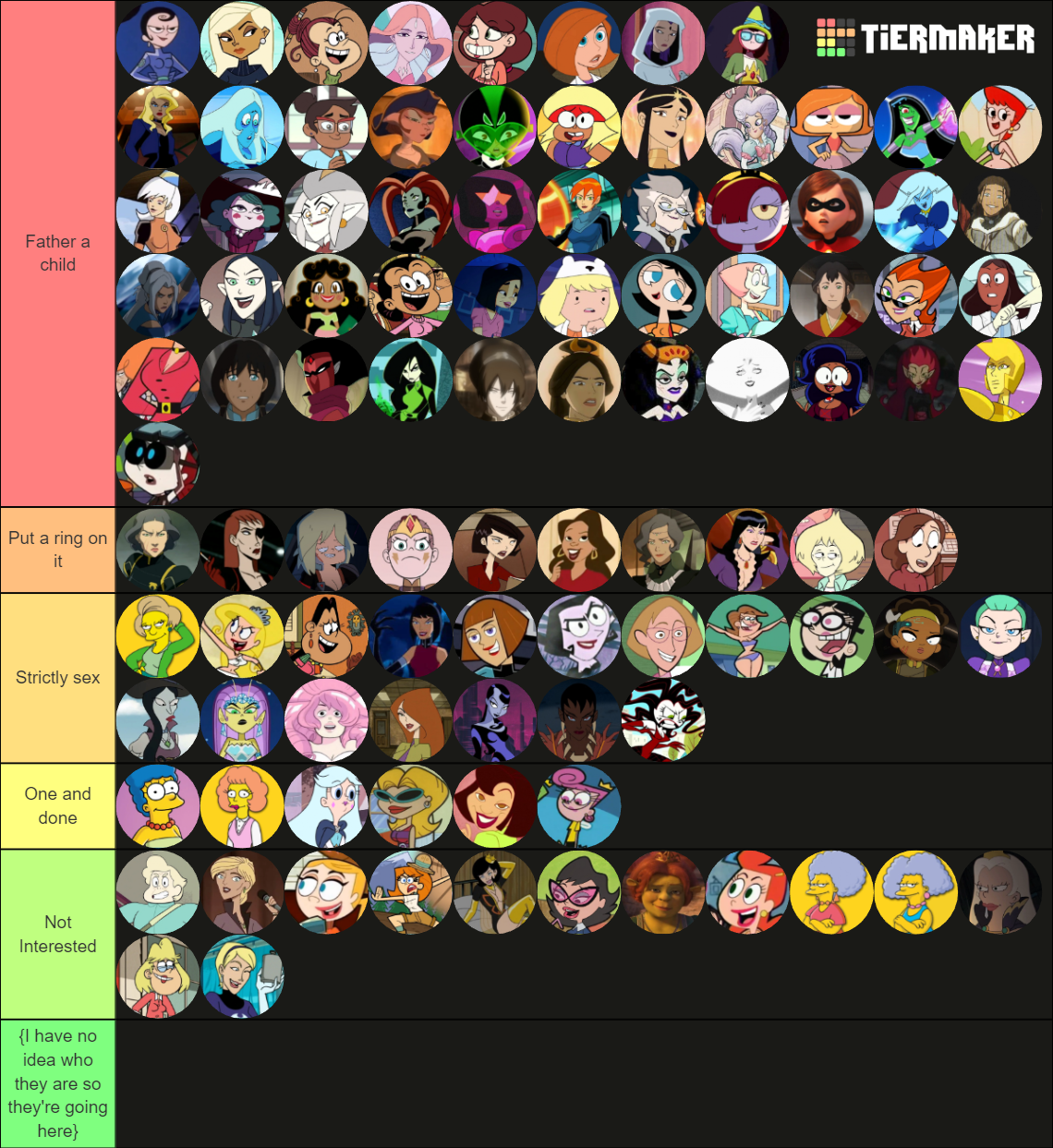 Western Animated MILF/Cougar Tier List (Community Rankings) - TierMaker