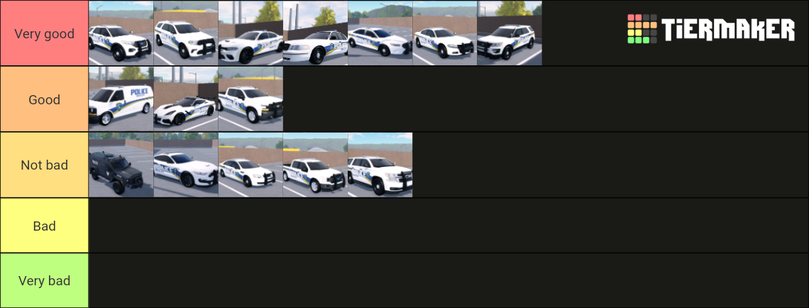 ERLC Police cars Tier List (Community Rankings) - TierMaker