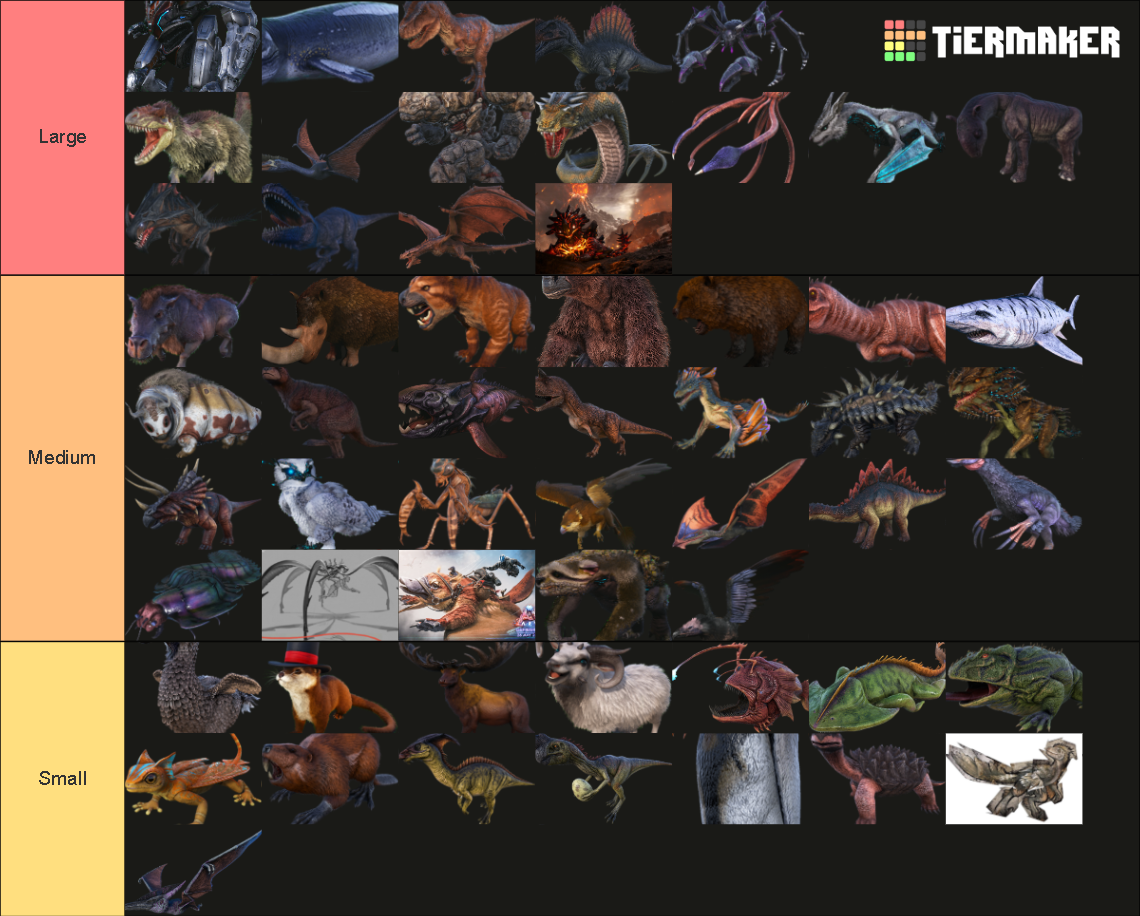 Ark Survival Evolved all creatures Tier List (Community Rankings ...