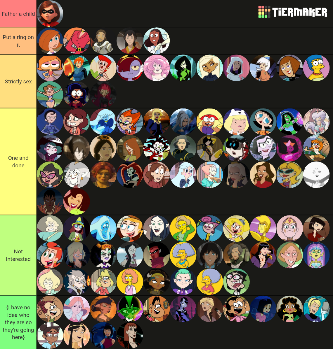 Western Animated MILF/Cougar Tier List (Community Rankings) - TierMaker