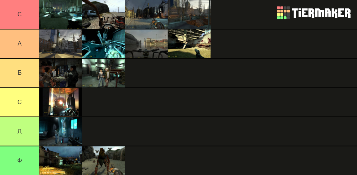 Half Life 2 Chapters Tier List (Community Rankings) - TierMaker