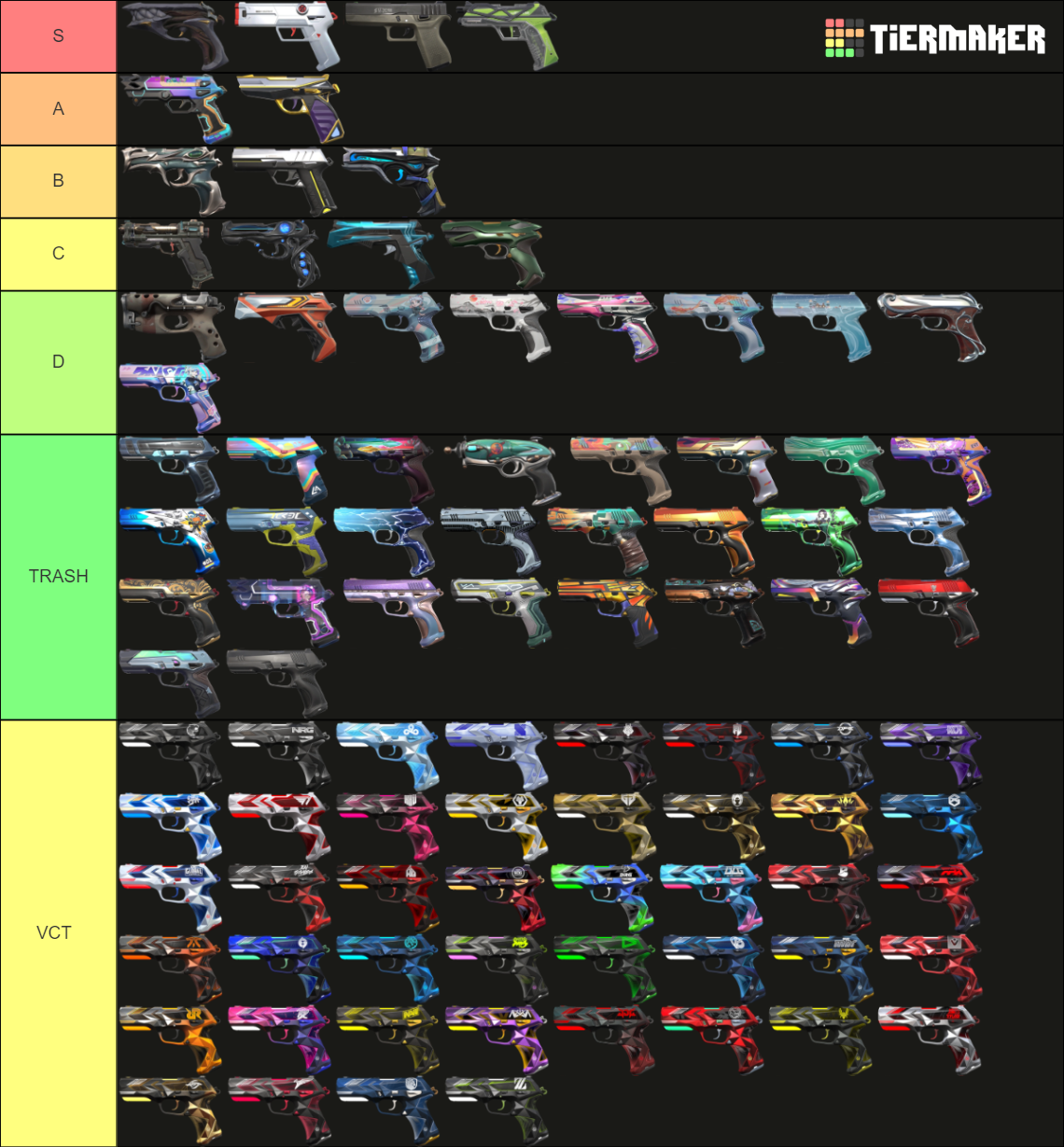 Valorant Classic Skins (February 2025) Tier List (Community Rankings ...