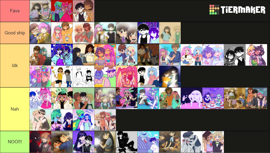 OMORI ship ranking Tier List (Community Rankings) - TierMaker