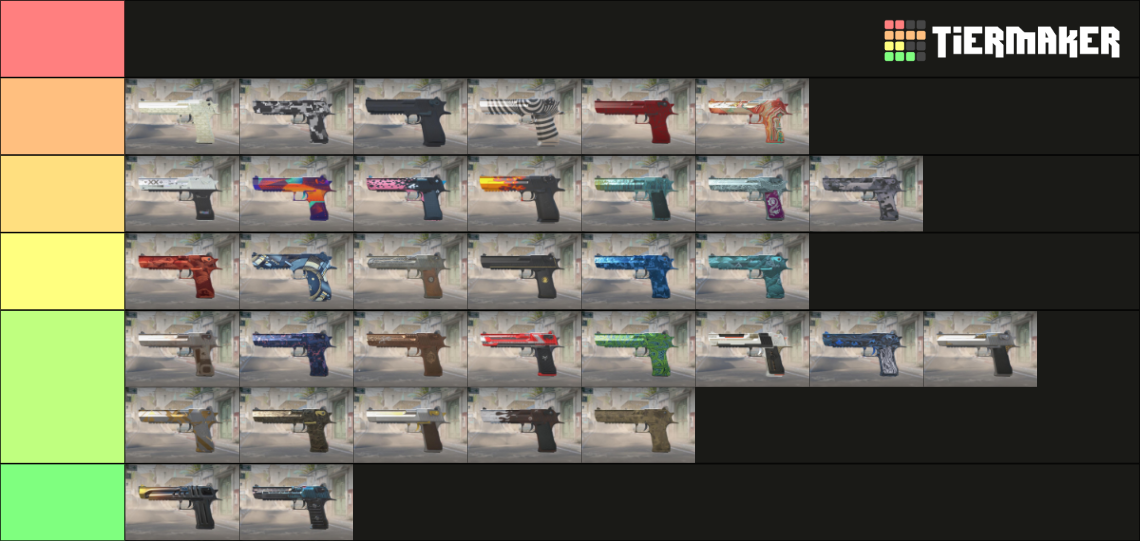 Counter-Strike 2 (CS2): All Desert Eagle Skins (Feb 2024) Tier List (Community Rankings) - TierMaker