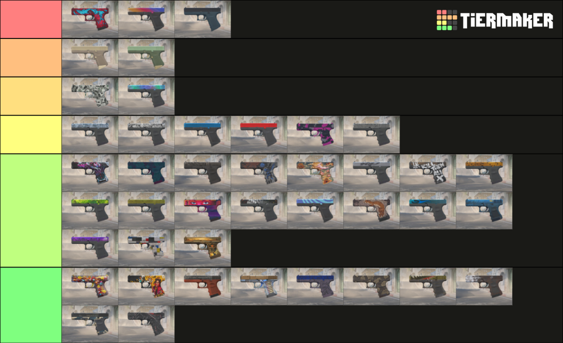 Counter-Strike 2 (CS2): All Glock-18 Skins (Feb 2024) Tier List ...