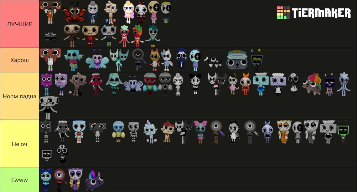 Dandys world Skins (ALL SKINS) Tier List (Community Rankings) - TierMaker