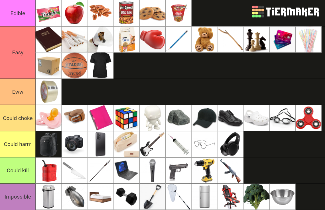 REAL LIFE ITEMS UTILITY Tier List (Community Rankings) - TierMaker
