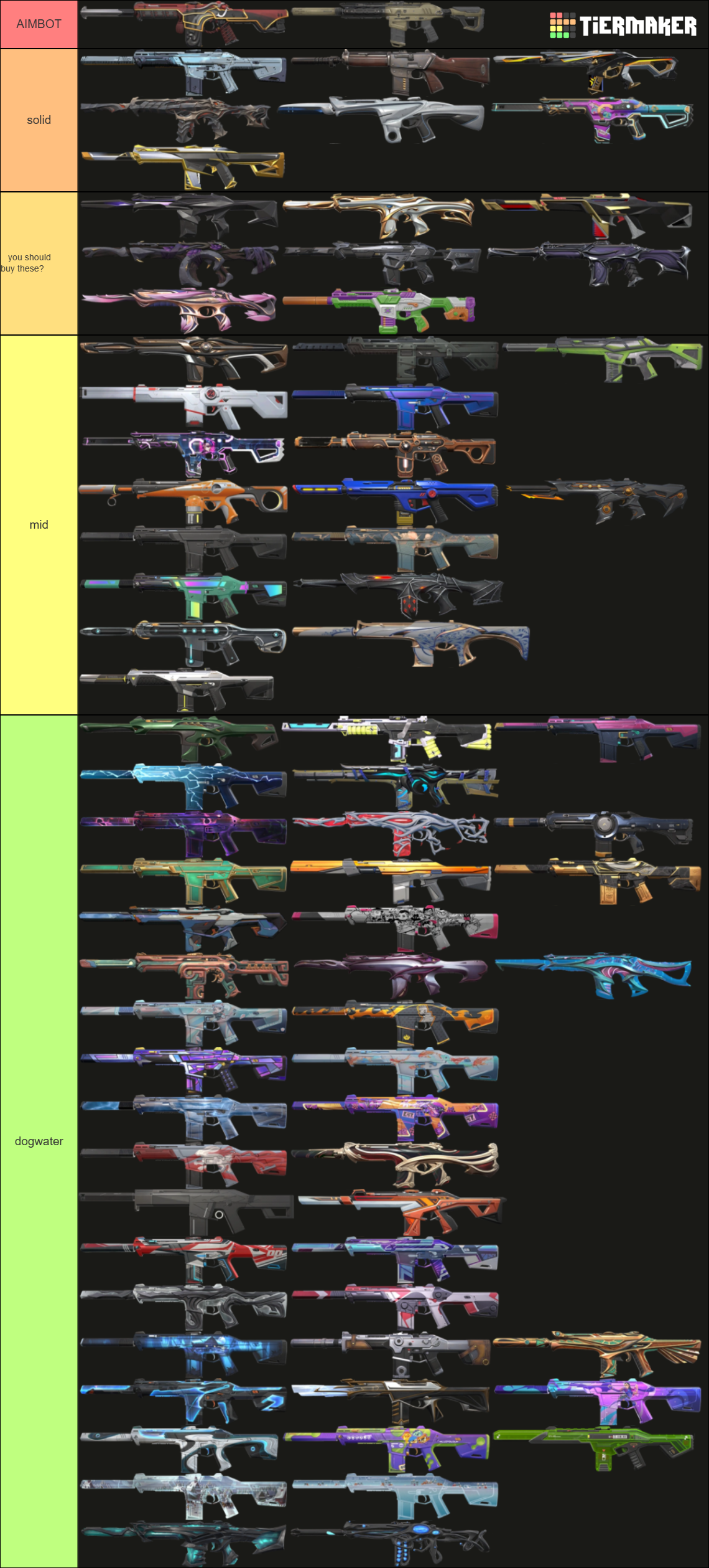 Valorant Phantom Skins (December 2024) Tier List (Community Rankings ...