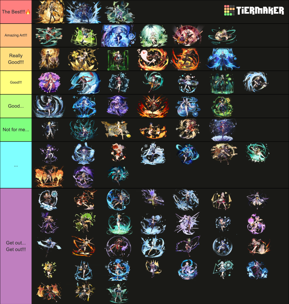 All Genshin characters splash art (4.1) Tier List (Community Rankings ...