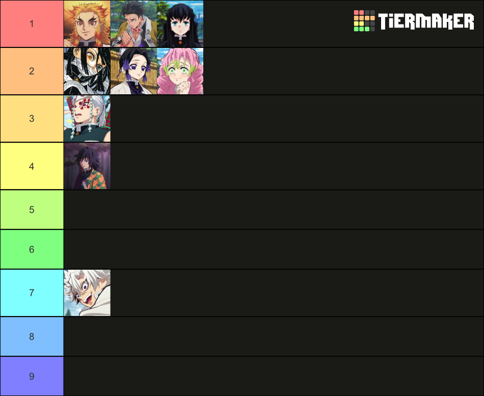 Hashira ranking 1 to 9 Tier List (Community Rankings) - TierMaker