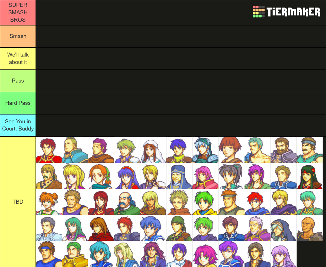 FE6 Playable Characters Tier List (Community Rankings) - TierMaker