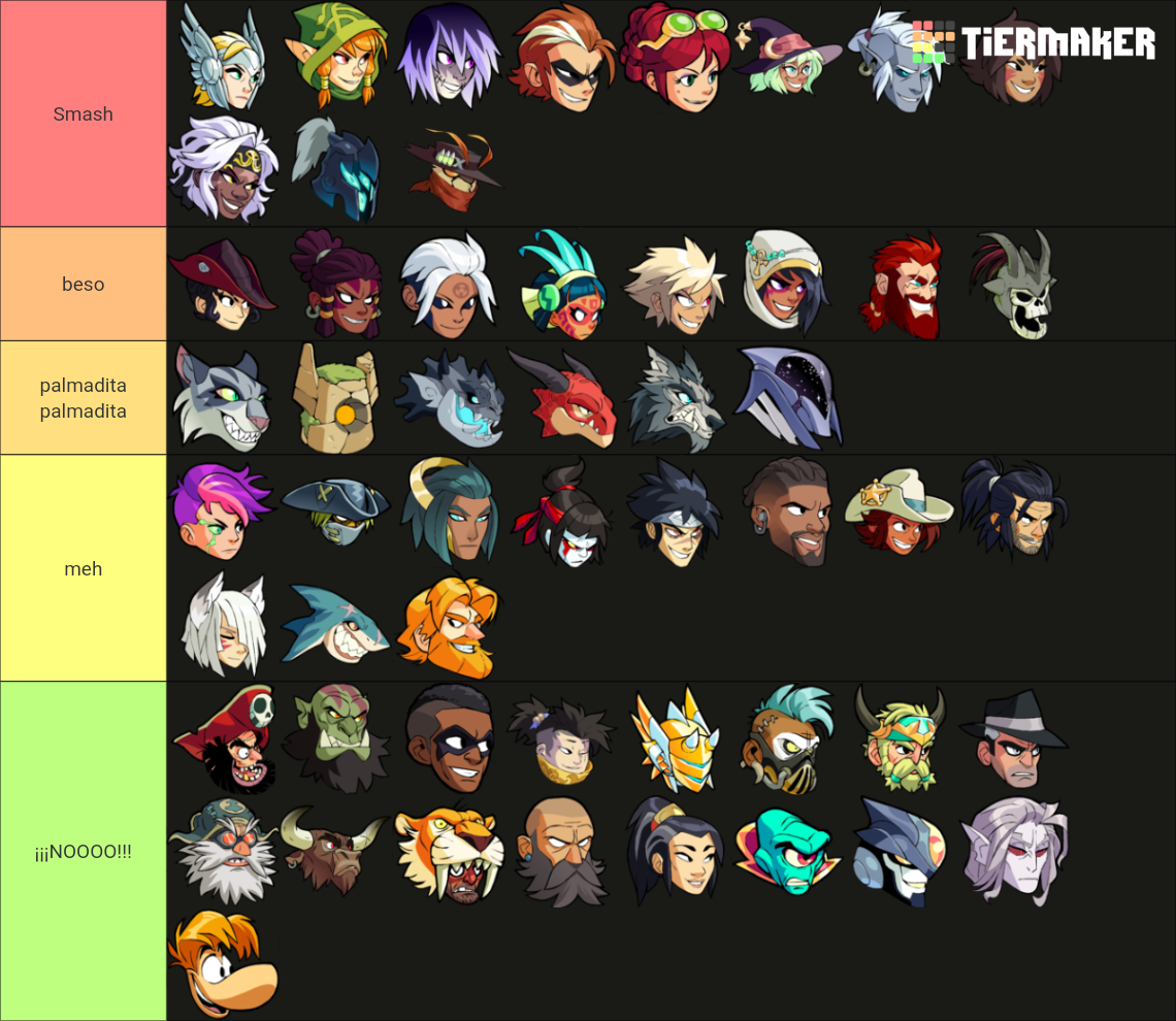 Brawlhalla Legends (with Reno) Tier List (Community Rankings) - TierMaker