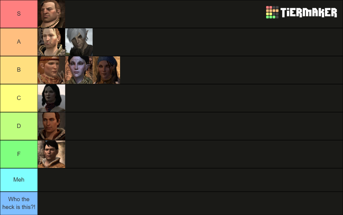 Dragon Age 2 Companions Tier List (Community Rankings) - TierMaker