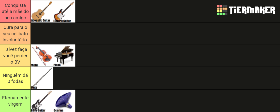 Ultimate Instrument Tier List (Community Rankings) - TierMaker