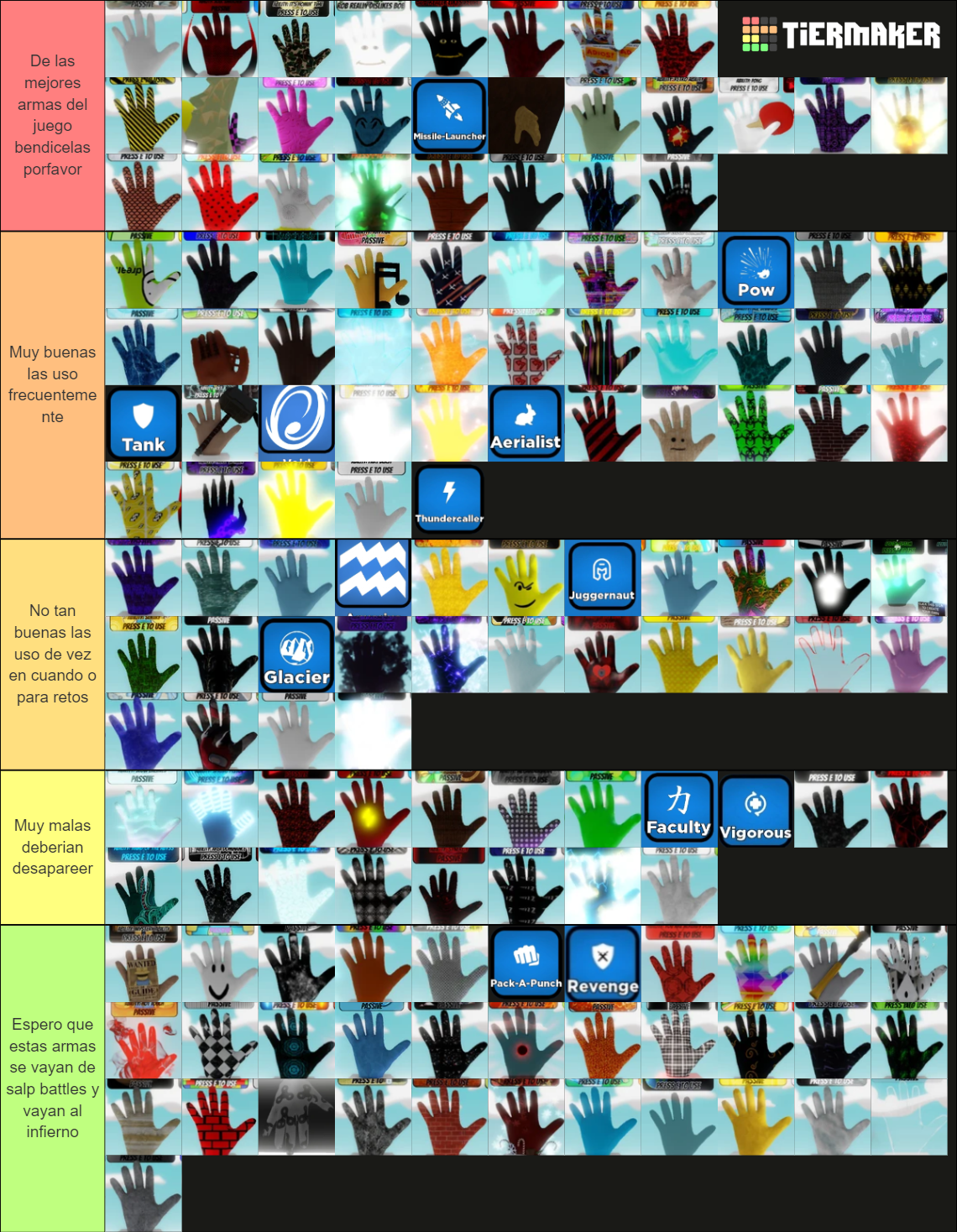 Slap Battles (and Slap Royale) Glove Tier List (Community Rankings ...