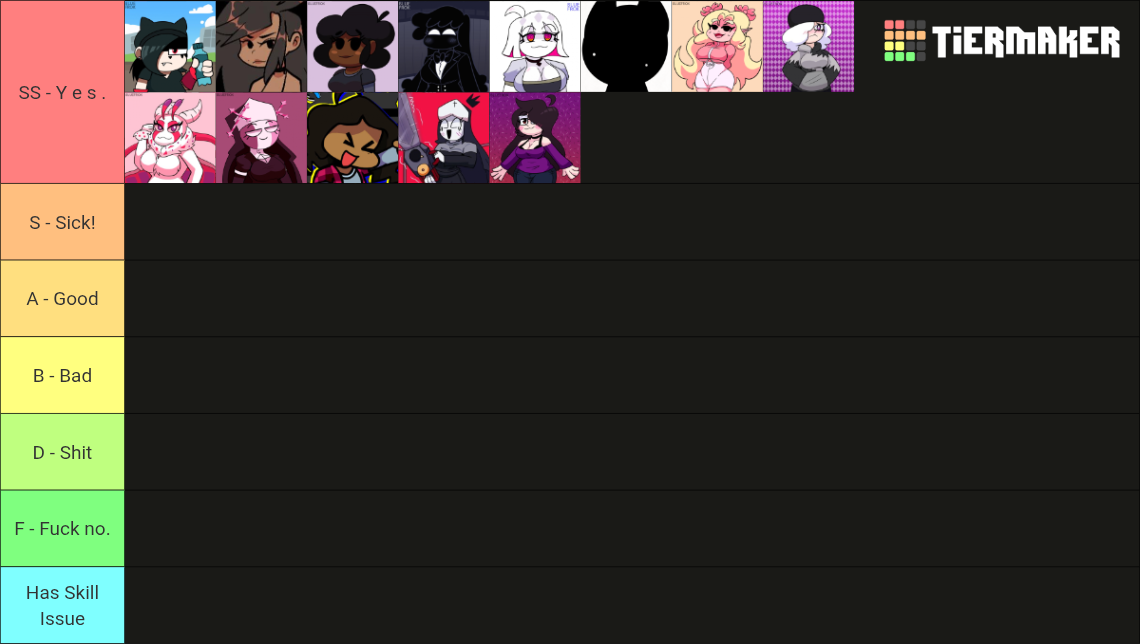 Who's the hottest FNF Girl? Tier List (Community Rankings) - TierMaker