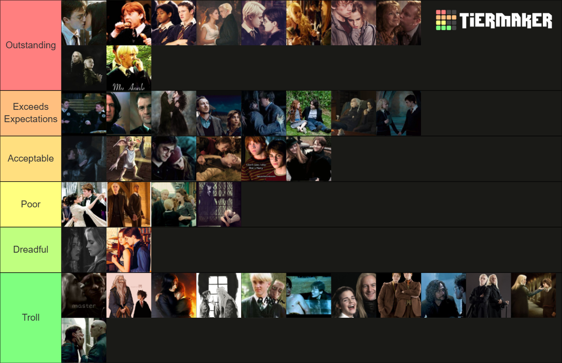 Harry Potter ships Tier List (Community Rankings) - TierMaker