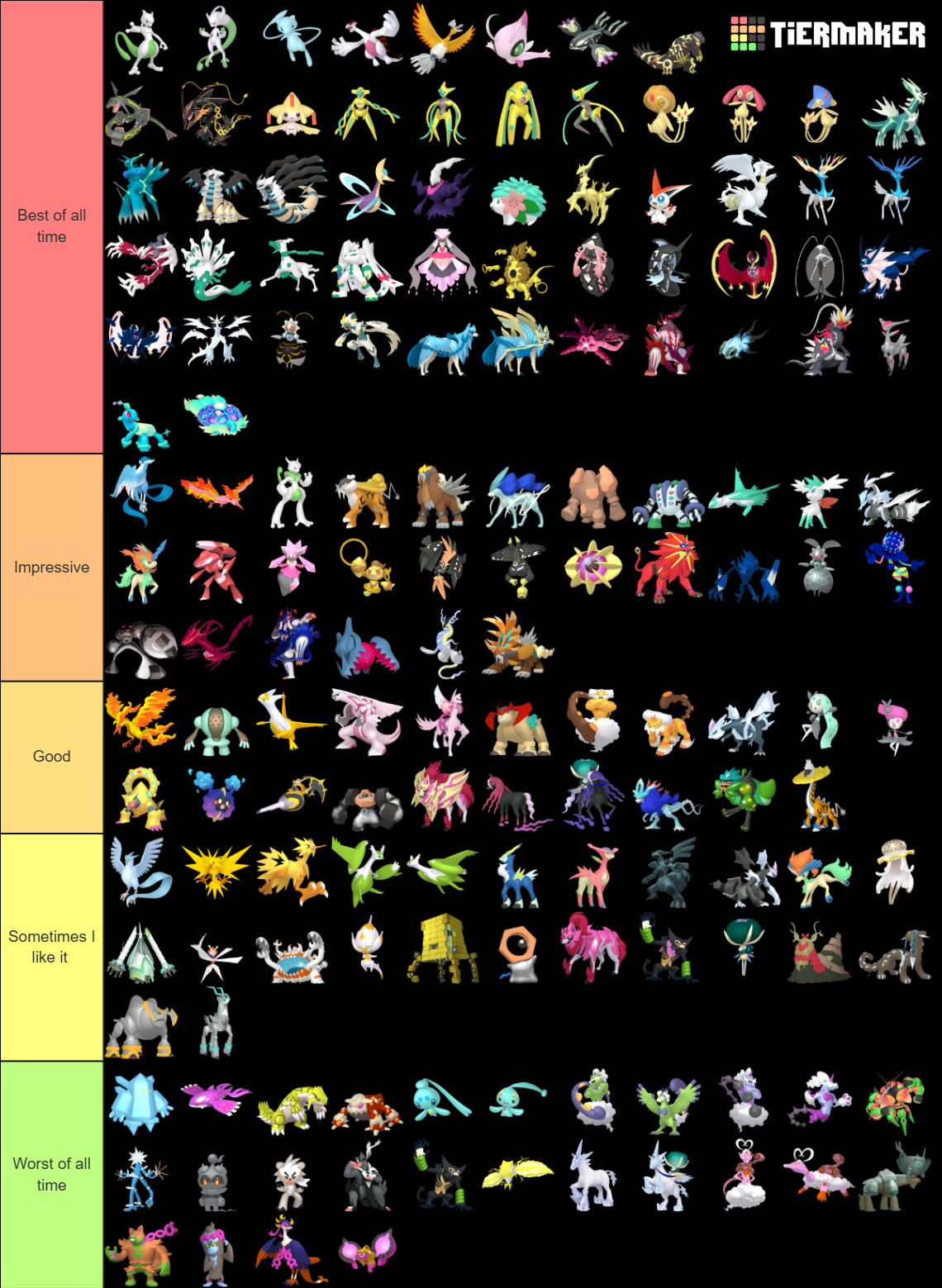 Shiny Legendary Pokemon (Gen I-Gen IX) Tier List (Community Rankings ...