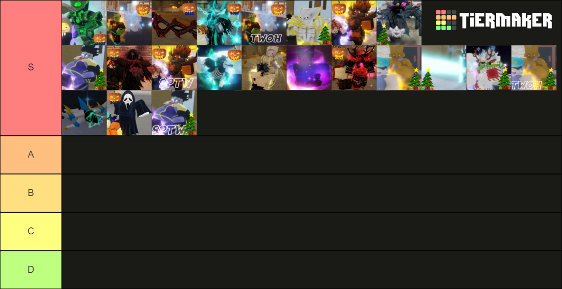 YBA skins (1.54) Tier List (Community Rankings) - TierMaker