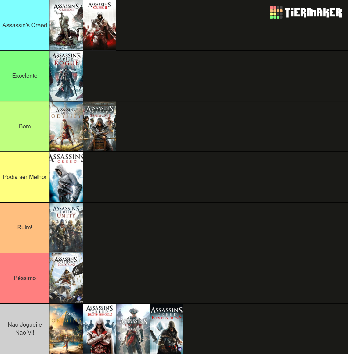 Assassin's Creed games Tier List (Community Rankings) - TierMaker