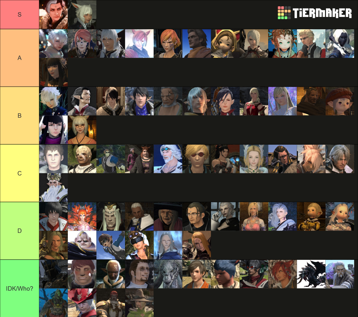 FFXIV Characters Tier List (Community Rankings) - TierMaker