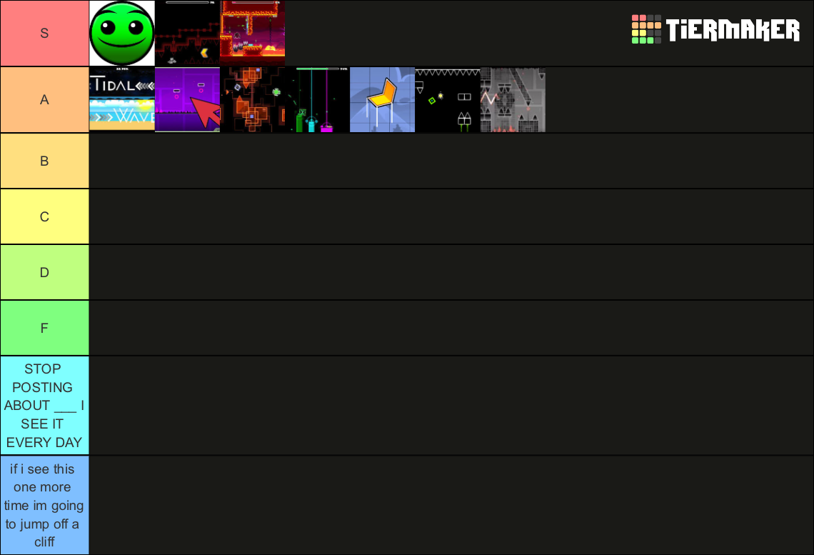 Geometry Dash Jumpscares Tier List (Community Rankings) - TierMaker