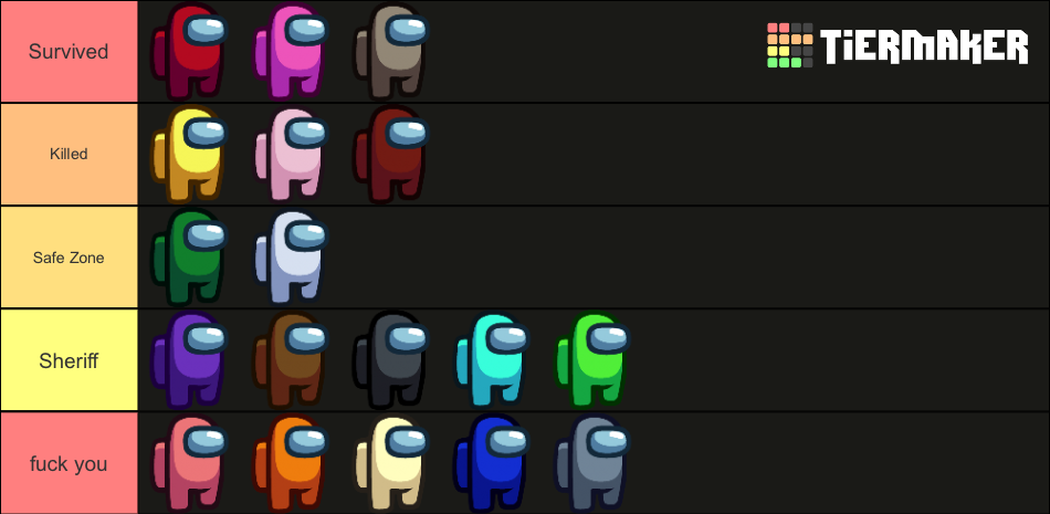 Among Us Colors (15 Player Update) Tier List (Community Rankings ...
