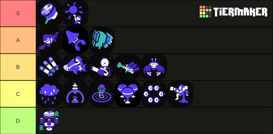 Splatoon 3 All Specials Tier List (Community Rankings) - TierMaker