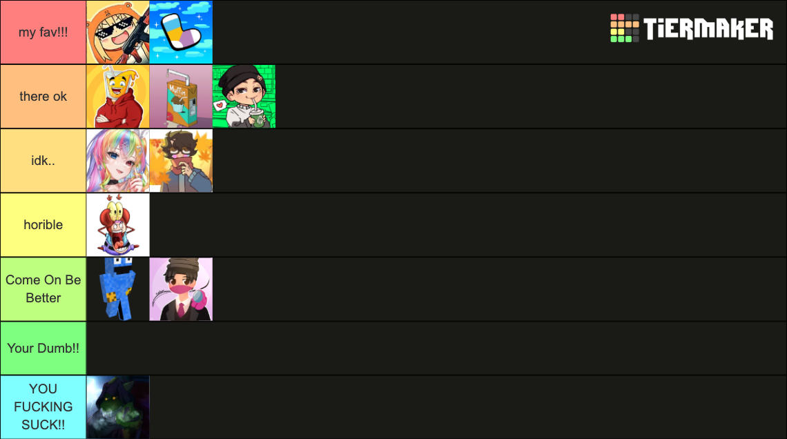 Socks Studios Tierlist Tier List (Community Rankings) - TierMaker