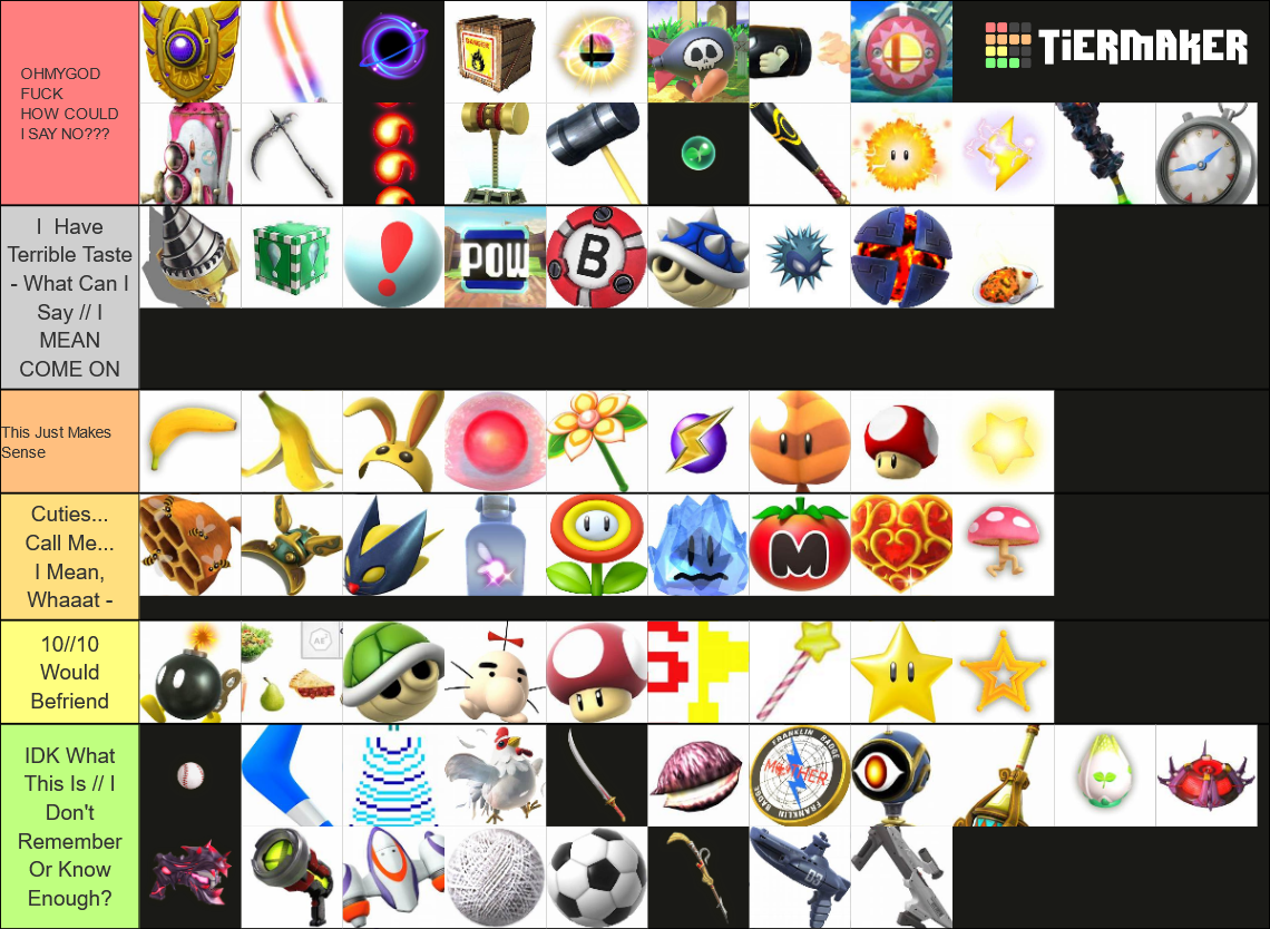 Smash Bros. Ultimate Items Tier List (Community Rankings) - TierMaker